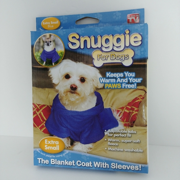 Snuggie | Dog | Snuggie For Dogs Extra Small Blue Blanket Wsleeves ...